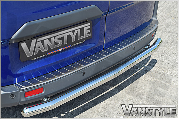 FORD TRANSIT CUSTOM REAR BUMPER PROTECTOR BRUSHED STAINLESS STEEL COVER ...