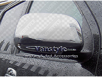 Door Mirror Cover Set Stainless Steel D40 All Cabs 661179 - Vanstyle