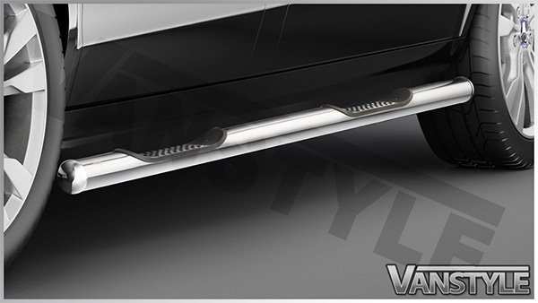 Side Bars 60mm with Steps Cobra SWB LWB Vito 03-14 14 - Vanstyle