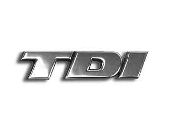 Rear TDI badge - Chrome on Black - VW T4 1990-2003 - Vanstyle