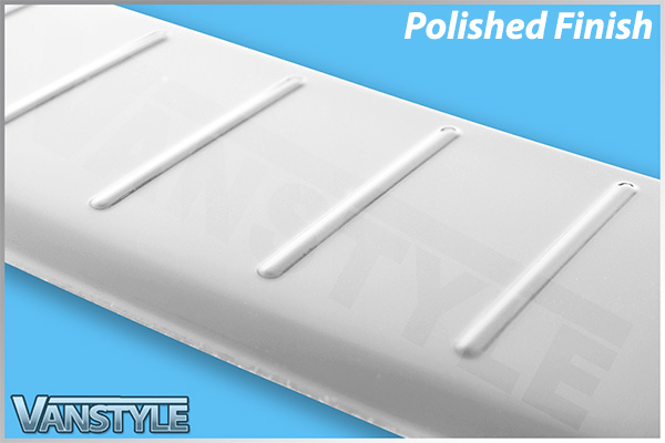VW CADDY MAXI Mk4 2015> TOUGH POLISHED S.STEEL REAR BUMPER PROTECTOR ...