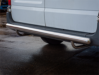70MM Stainless Steel Rear Bash Bar - Ford Transit MK6 MK7 FWD - Vanstyle