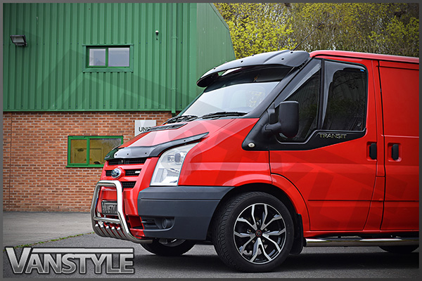 Black Acrylic High Impact Sun Visor - Ford Transit Mk6 Mk7 - Vanstyle