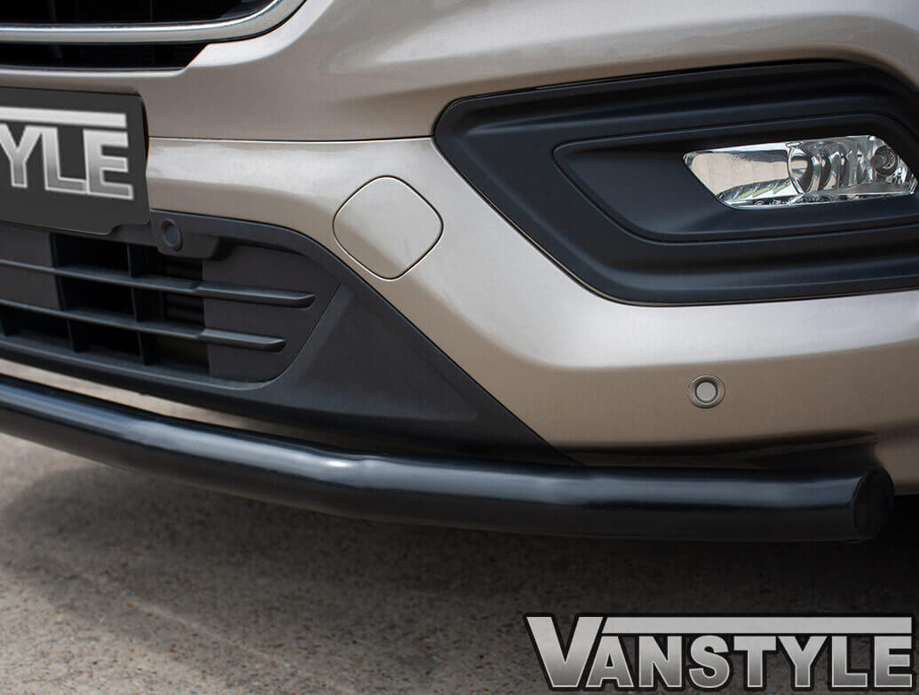 FORD TRANSIT CUSTOM 2018 ON MAXTON V3 FRONT SPLITTER IN GLOSS BLACK ...