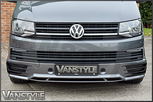 Vw T6 Transporter Front Bumper Sportline Style Spoiler Splitter Painted ...