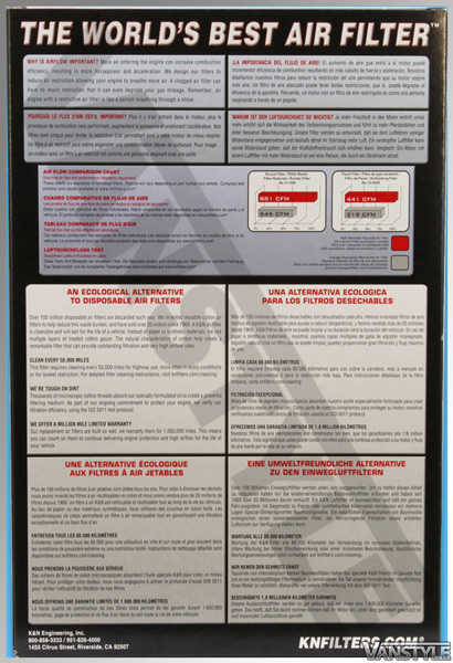 K N Replacement Air Filter - VW T5 T6 2003-15 - Vanstyle