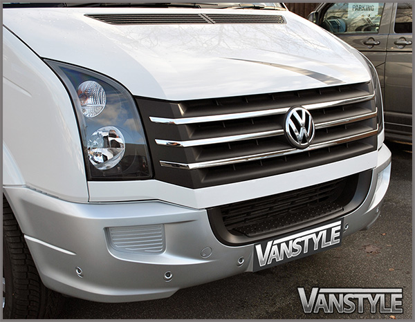 VW VOLKSWAGEN CRAFTER 2012-17 CHROME FRONT GRILL KIT COVER STAINLESS ...