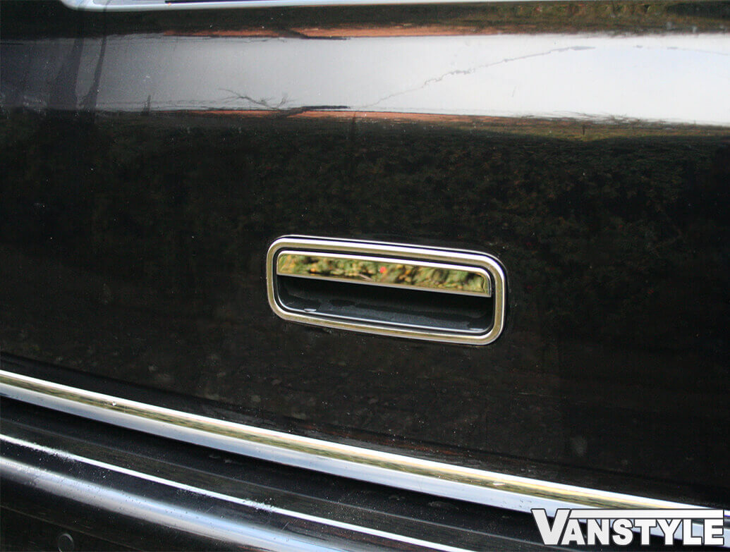 Stainless Steel Rear Tailgate Handle Cover - T5.1 VW Caddy - Vanstyle