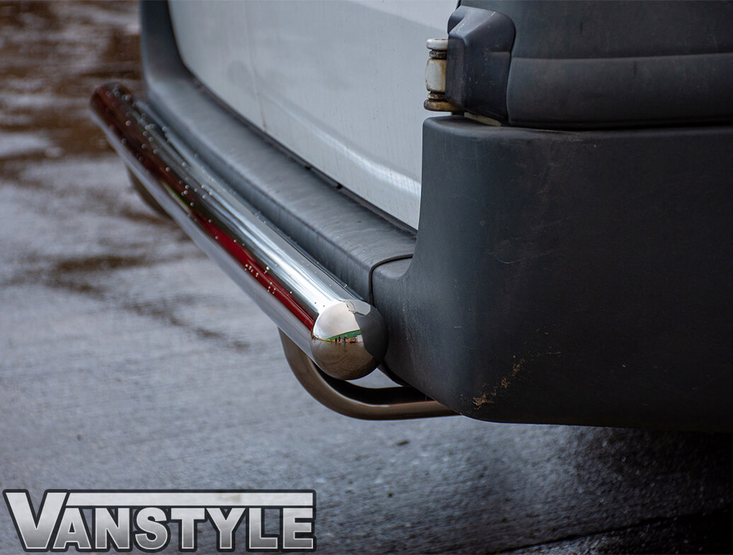 70MM Stainless Steel Rear Bash Bar - Ford Transit MK6 MK7 FWD - Vanstyle