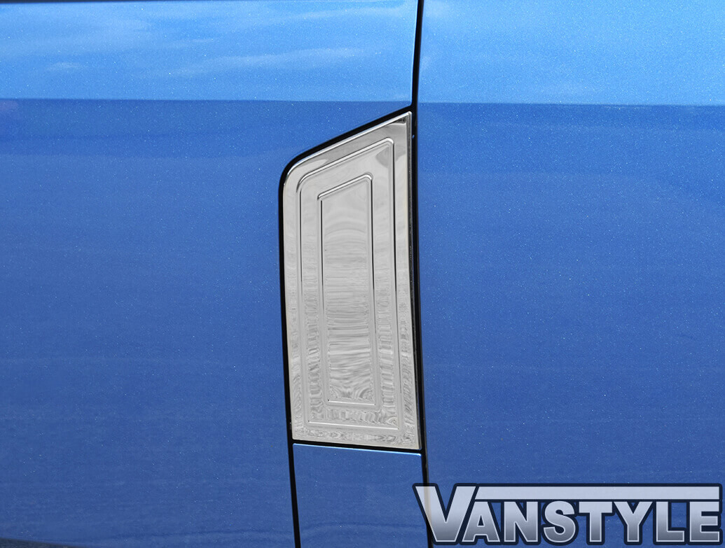 VW T6 T6.1 TRANSPORTER FUEL FILLER FLAP COVER STAINLESS STEEL POLISHED ...