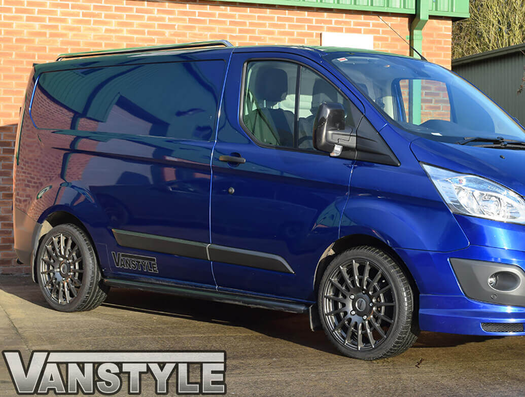 FORD TRANSIT CUSTOM CARBON ABS SIDE MOULDING TRIM COVER SET BODY ...