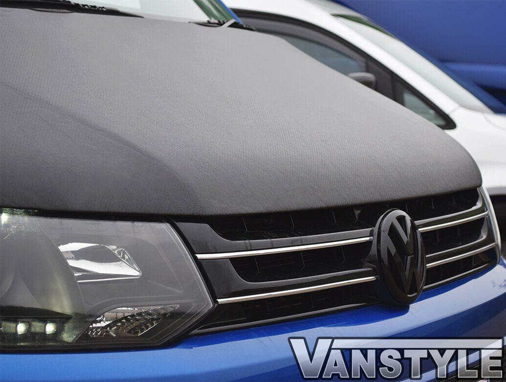 VW T5.1 2010-15 Full Bonnet Bra - Carbon Fibre Effect - Vanstyle