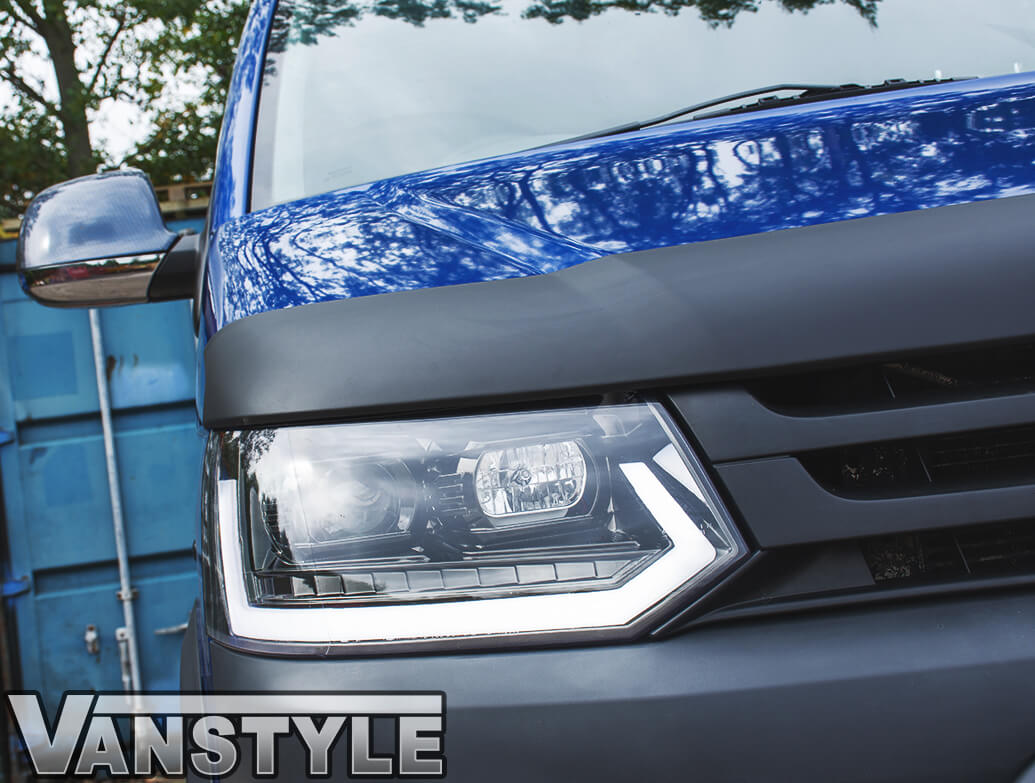 Black ABS Full Width Bonnet Protector - VW T5.1 2010 - 2015 - Vanstyle
