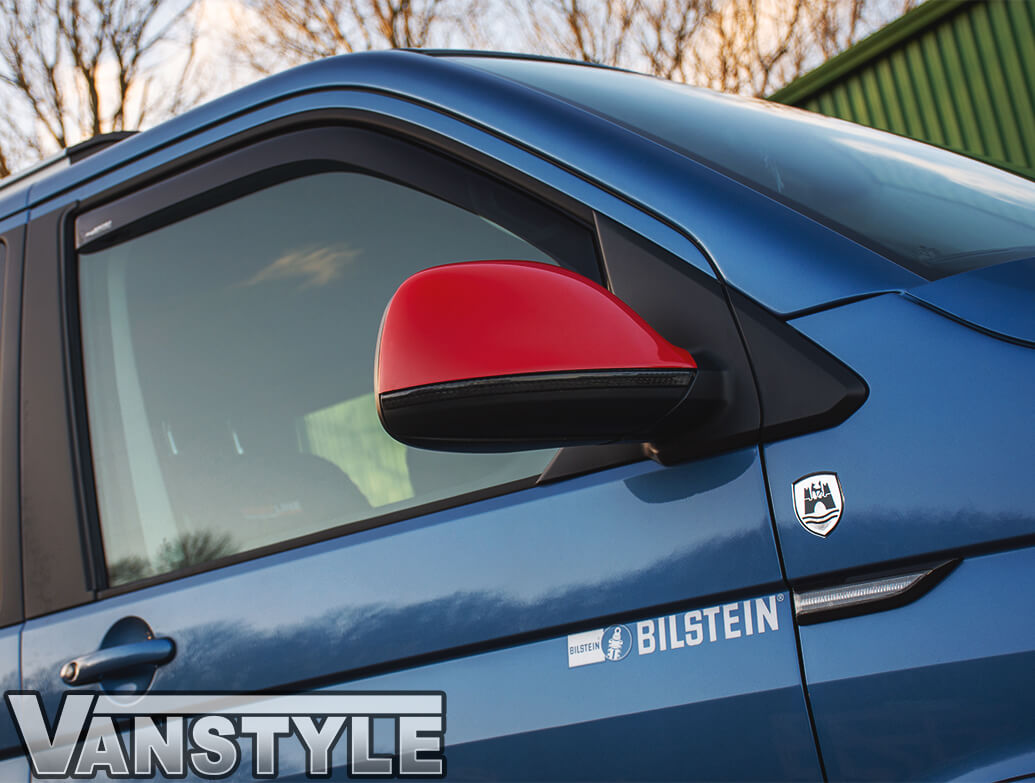 Gloss Red Wing Mirror Covers - VW T5 T6 10-15 Amarok 10 - Vanstyle