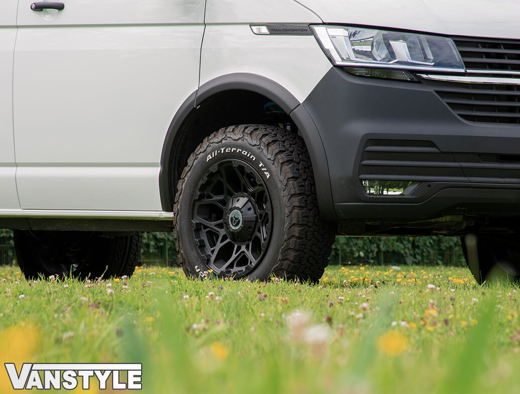 ABS Textured Black Swamper Wide Arch Covers - VW T6.1 - Vanstyle