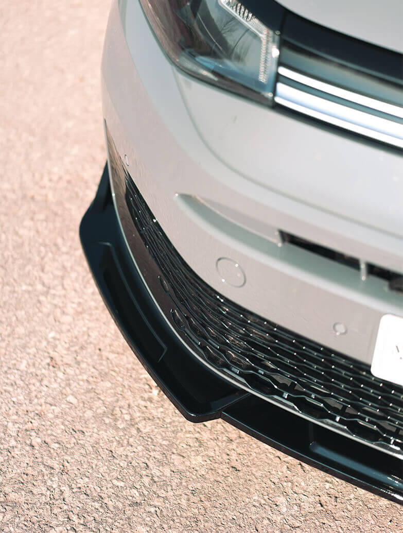3-Piece ABS Gloss Black Front Lower Splitter - Caddy Cargo MK5 - Vanstyle