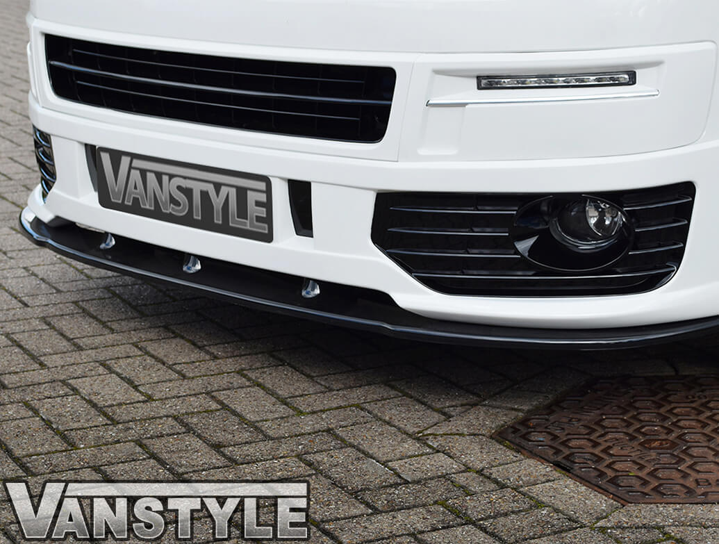VW T5 10-15 Sportline Style Front Spoiler Lower Splitter - Vanstyle