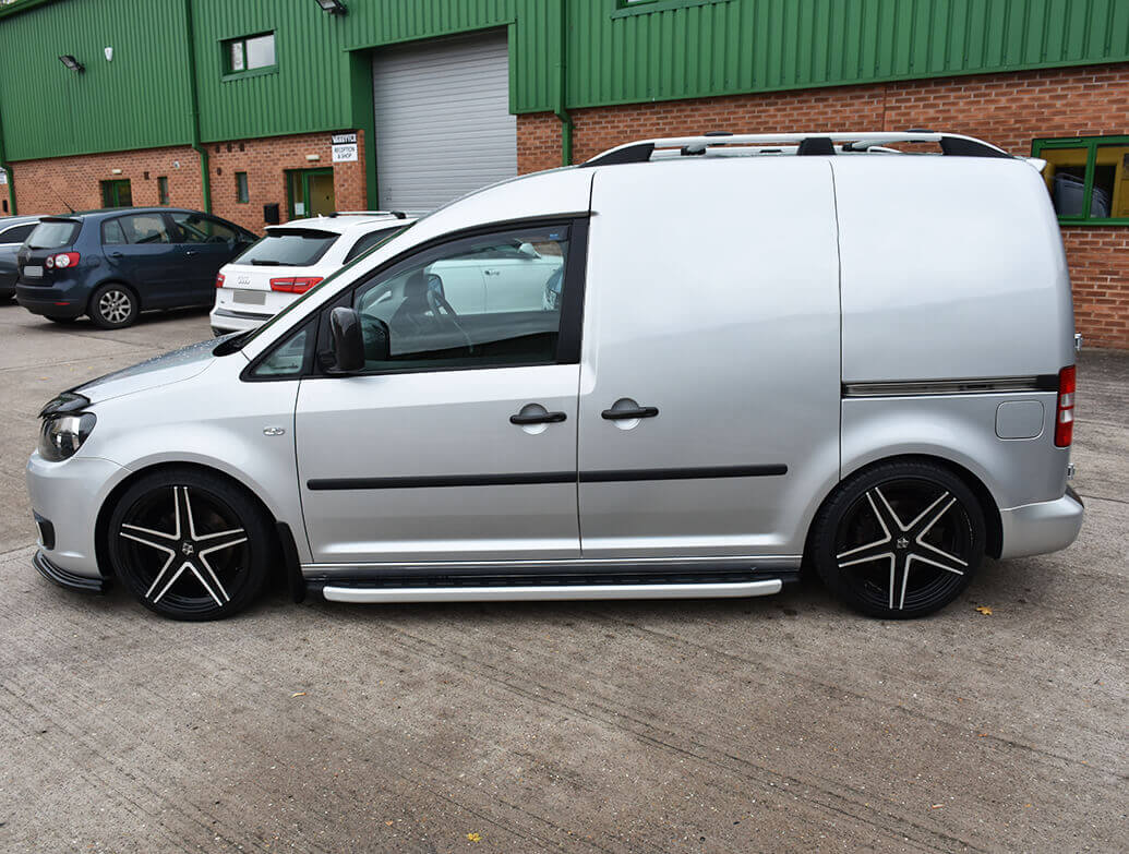 FITS VW CADDY 04>21 SWB ALUMINIUM SIDE STEPS CLUMBER STYLE RUNNING ...