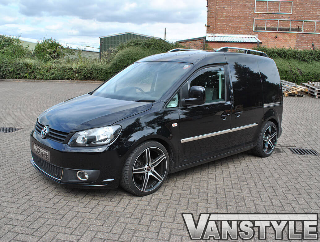 VW CADDY 2004-15 SWB SIDE MOULDING CHROME TRIM COVER SET BODY BUMPER ...