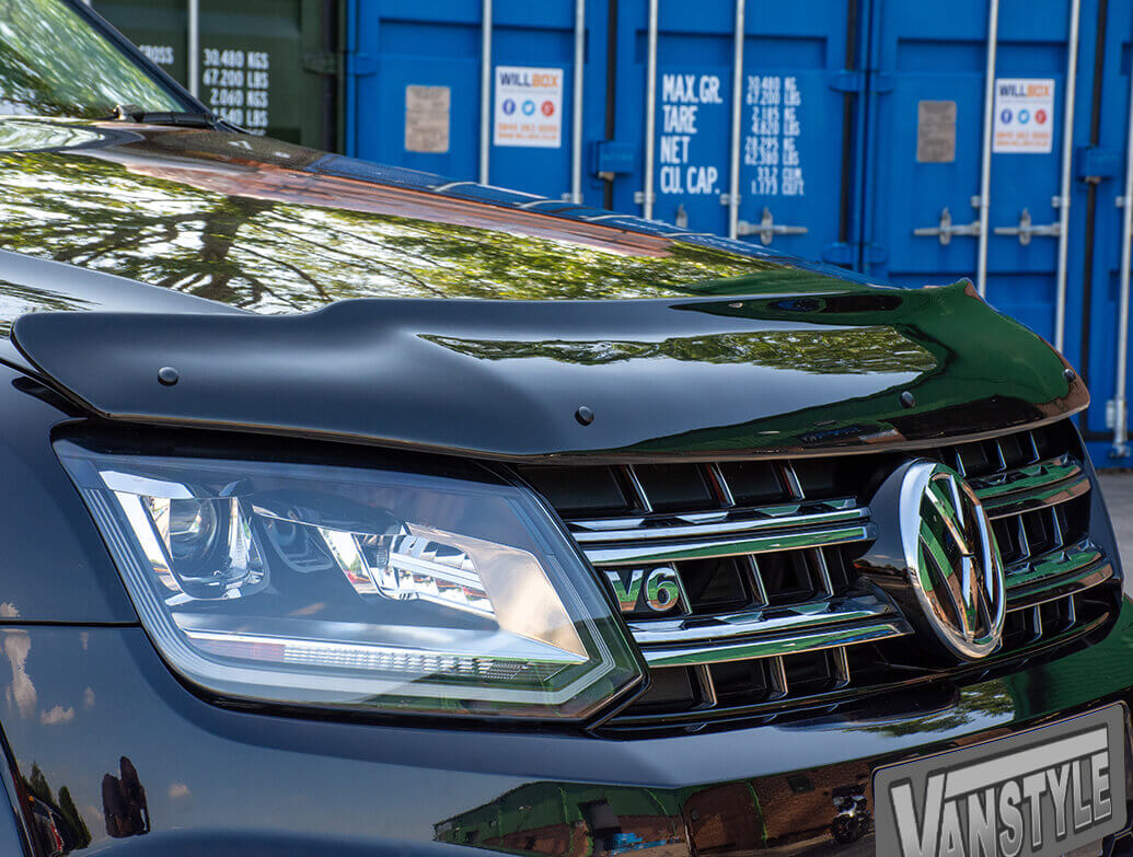 Gloss Black Acrylic Bonnet Deflector - VW Amarok 2010 - Vanstyle