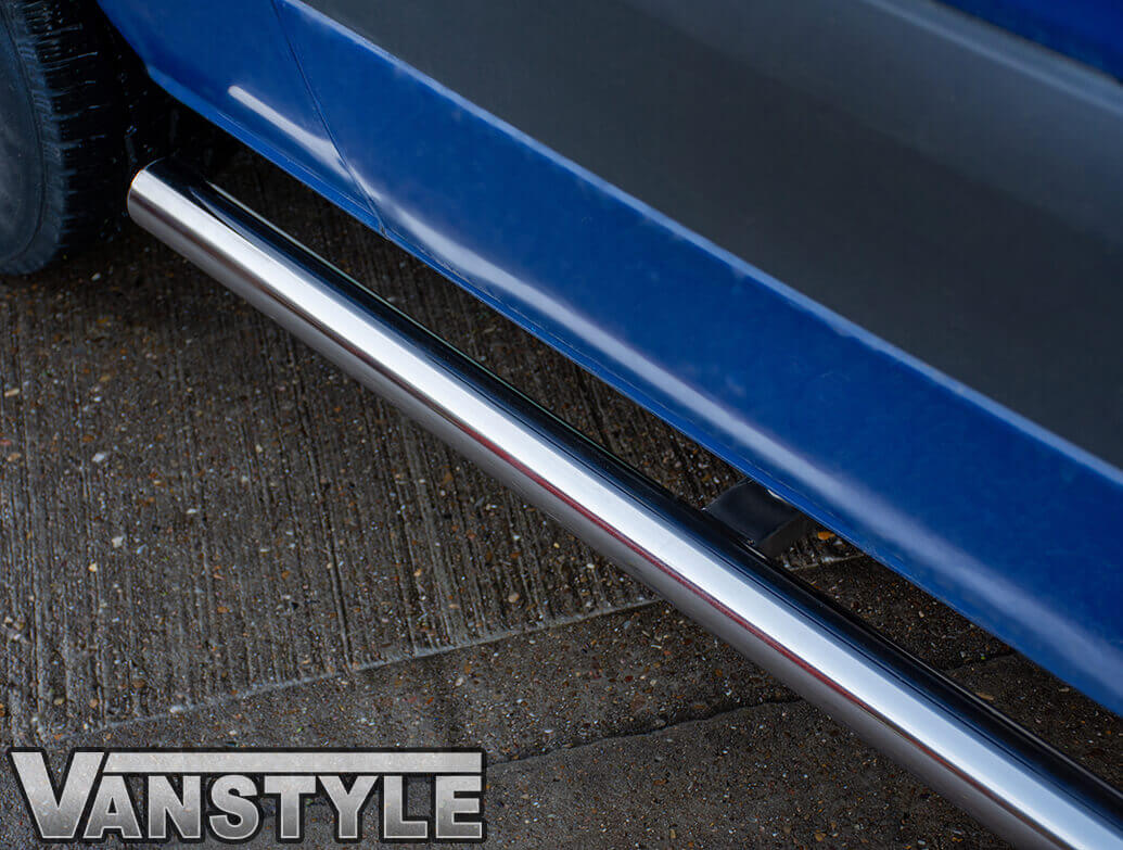 Safety Sidebars Polished Chrome End Caps Ducato Boxer Relay - Vanstyle