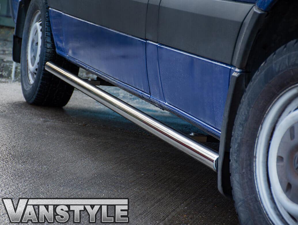 Safety Sidebars Polished Chrome End Caps Ducato Boxer Relay - Vanstyle