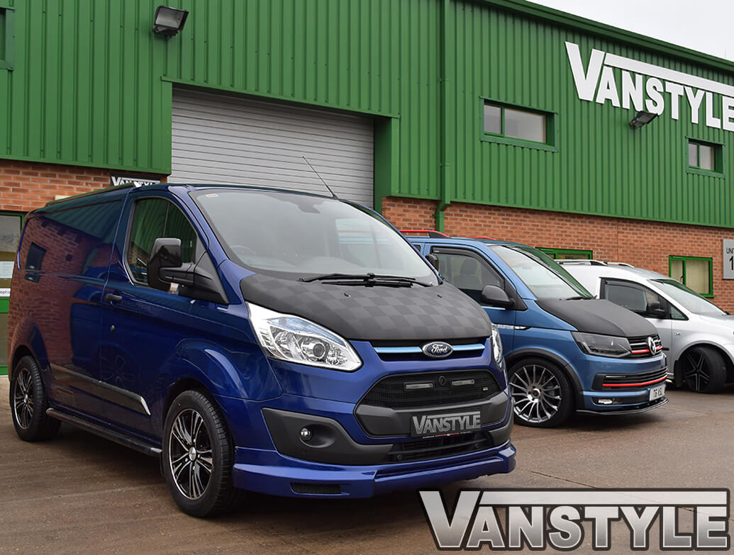 FORD TRANSIT CUSTOM BONNET BRA GREAT FIT PROTECTOR COVER CHEQUERED ...