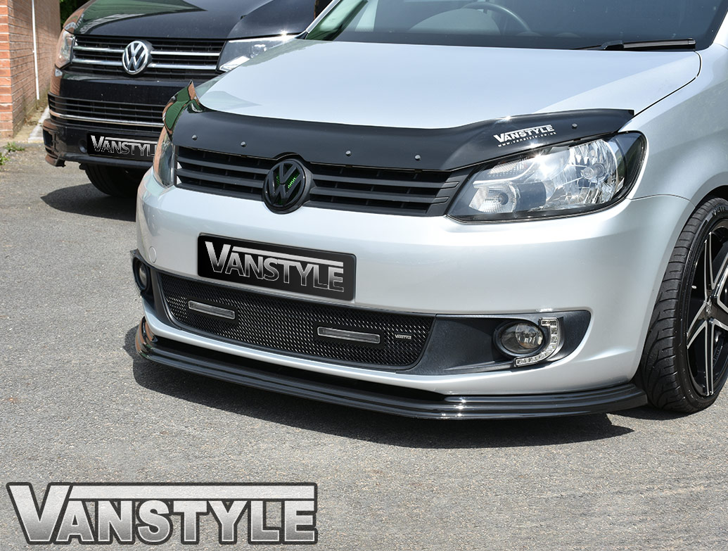 VW Caddy 10-15 ABS Gloss Black Lower Front Lip Splitter - Vanstyle