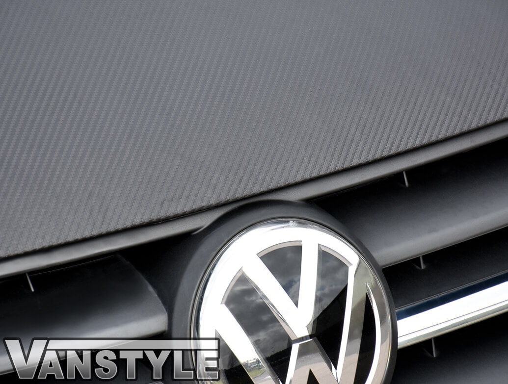 Full Length Carbon Effect Bonnet Bra Cover - VW Caddy Mk4 15 21 - Vanstyle