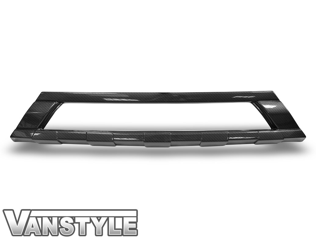 Front Bumper Carbon Effect ABS Skid Plate - Transit Custom 12-18 - Vanstyle