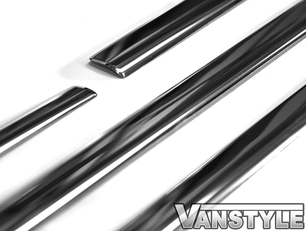 MERCEDES VITO W447 LWB 14> SIDE WINDOW TRIMS STAINLESS STEEL CHROME ...
