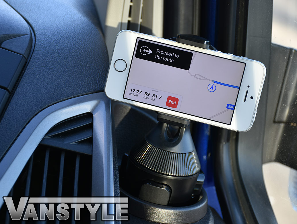 Adjustable Cup Holder Phone Mount from Belkin - Custom 12 - Vanstyle