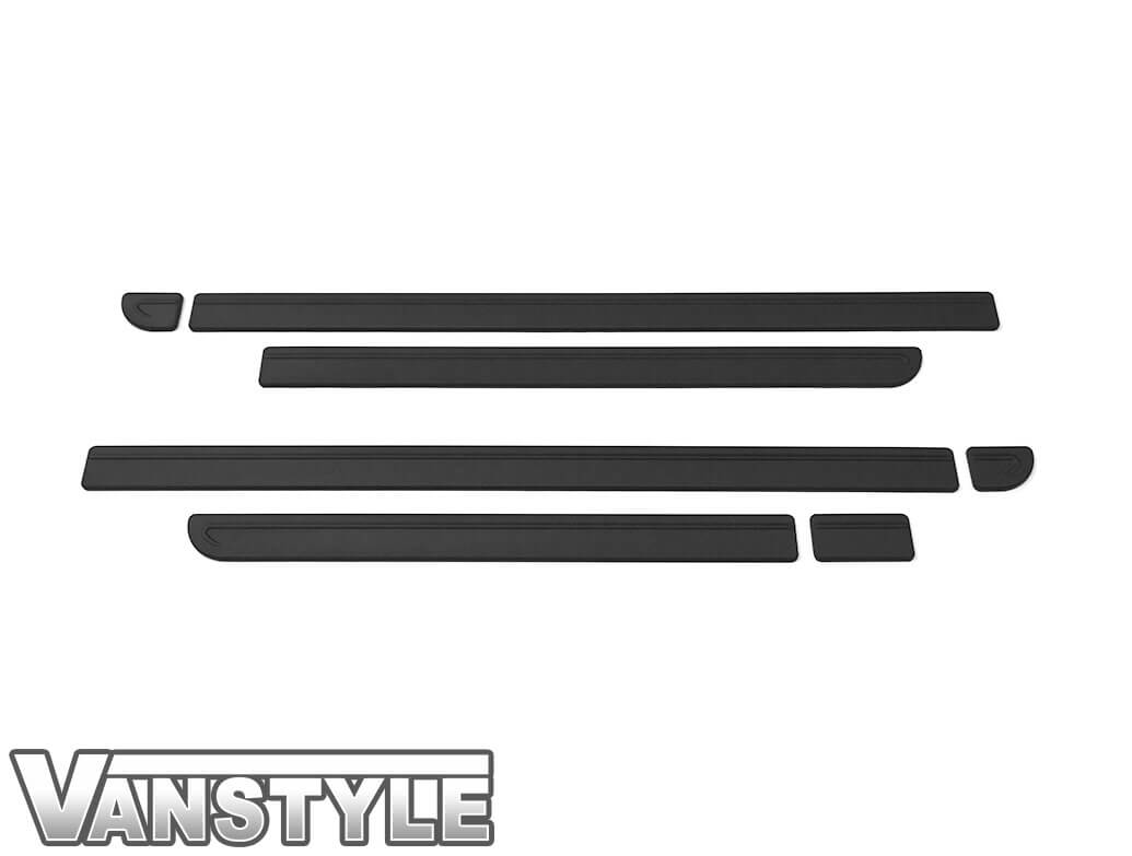 Textured Black PU Side Door Bump Strips SWB LWB - VW T5 03-15 - Vanstyle