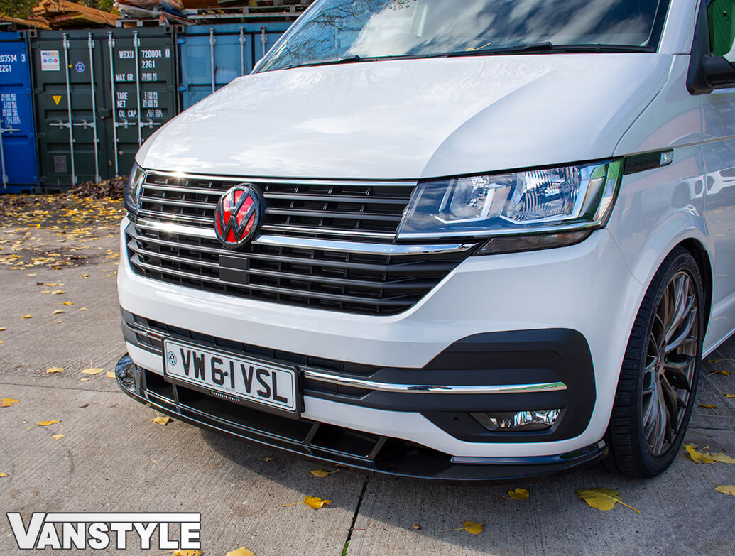 Polished Stainless Steel Front Upper Grille Line Trim - VW T6.1 - Vanstyle