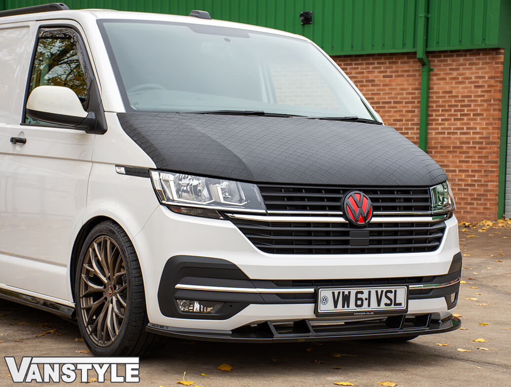VW T5 TRANSPORTER 10>15 BONNET BRA DIAMOND EFFECT PROTECTOR COVER STONE ...