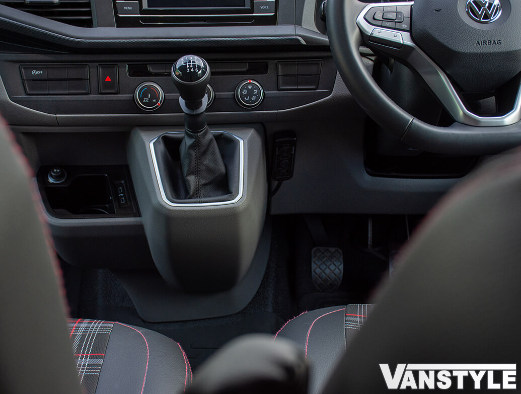 Genuine VW Leather Gearshift with Gaiter Gear Knob Cap - T6.1 - Vanstyle