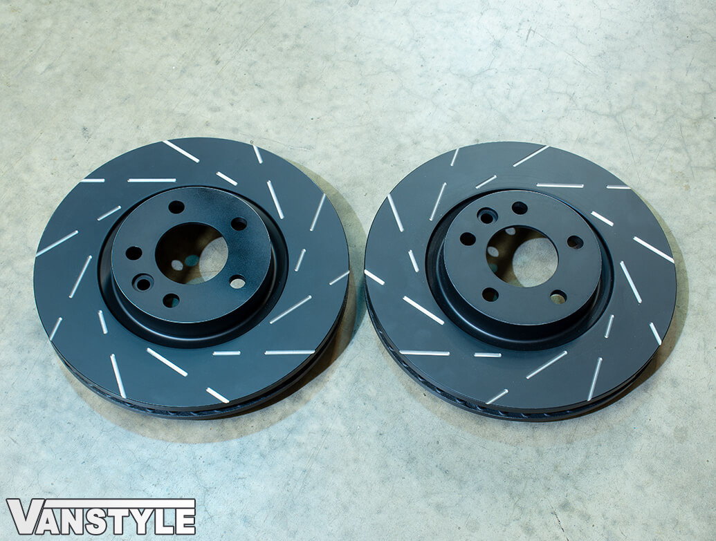 EBC Ultimax Front Brake Discs - 340mm Grooved - VW T5 T6 - Vanstyle