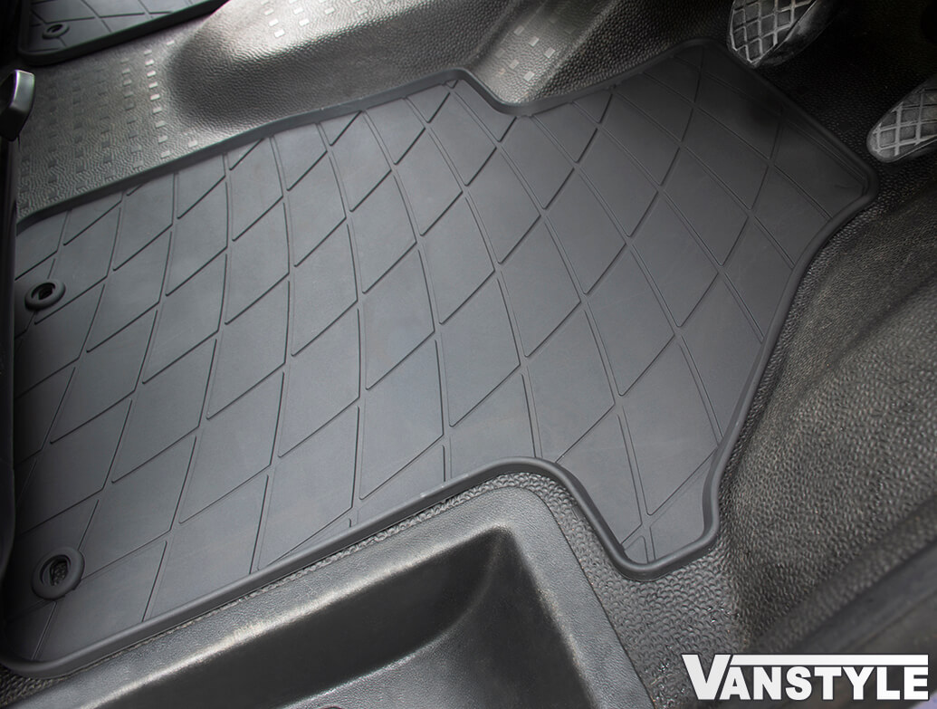 Genuine VW All Weather Rubber Front Mats Pair - VW T5 T6 - Vanstyle