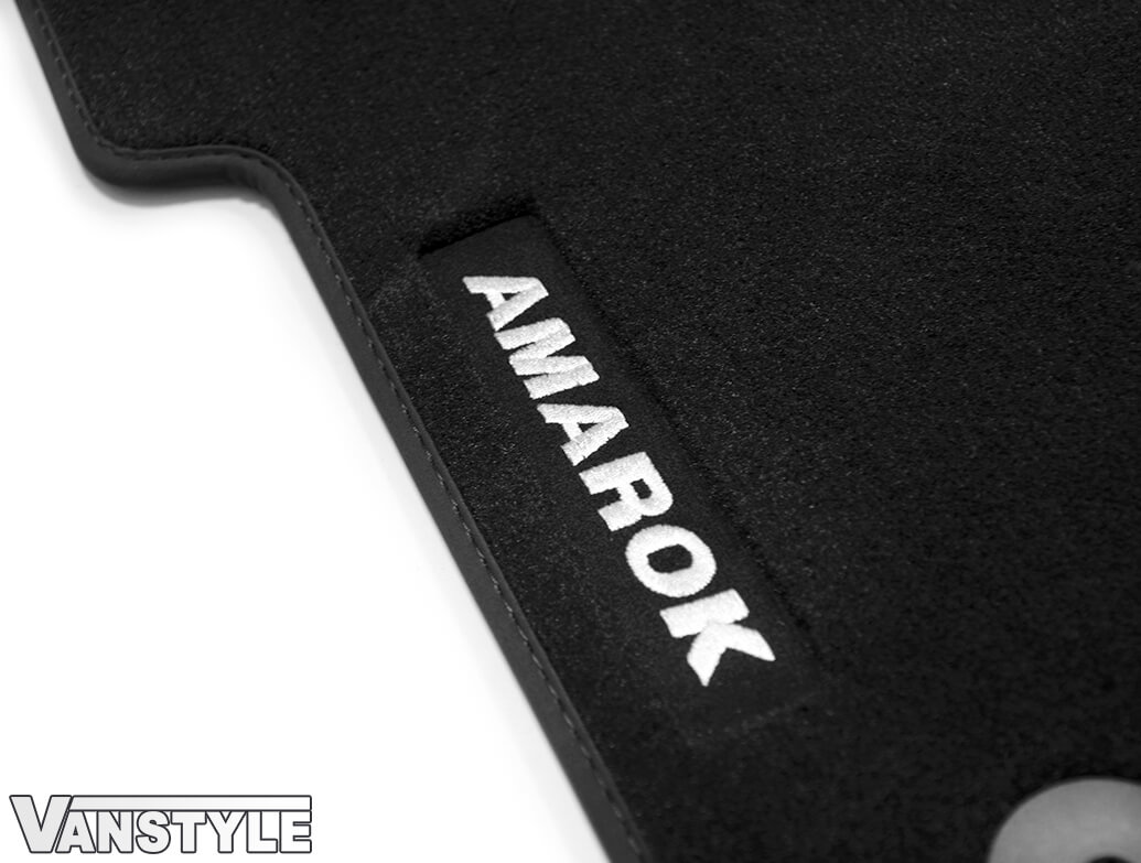 Genuine VW Black Carpet Mats Set Front Rear - Amarok 2010 - Vanstyle