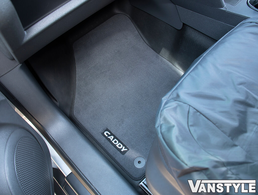 FITS VW CADDY 15>21 GENUINE VW FRONT TAILORED LUXURY CARPET FLOOR MATS ...