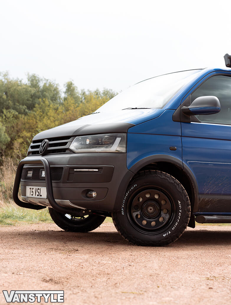 Tuff Torque - Modular 17x8 Gloss Black Steel Wheel Tyre T5 T6 - Vanstyle