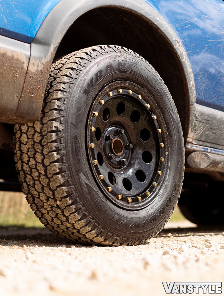 Tuff Torque Beadlock 17x8 Black Steel Wheel Tyre - 5x120 Crafter - Vanstyle