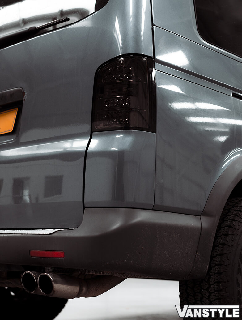 LED Rear Smoked Tail Lights Twin Barn Door - VW T5.1 2010 - 2015 - Vanstyle