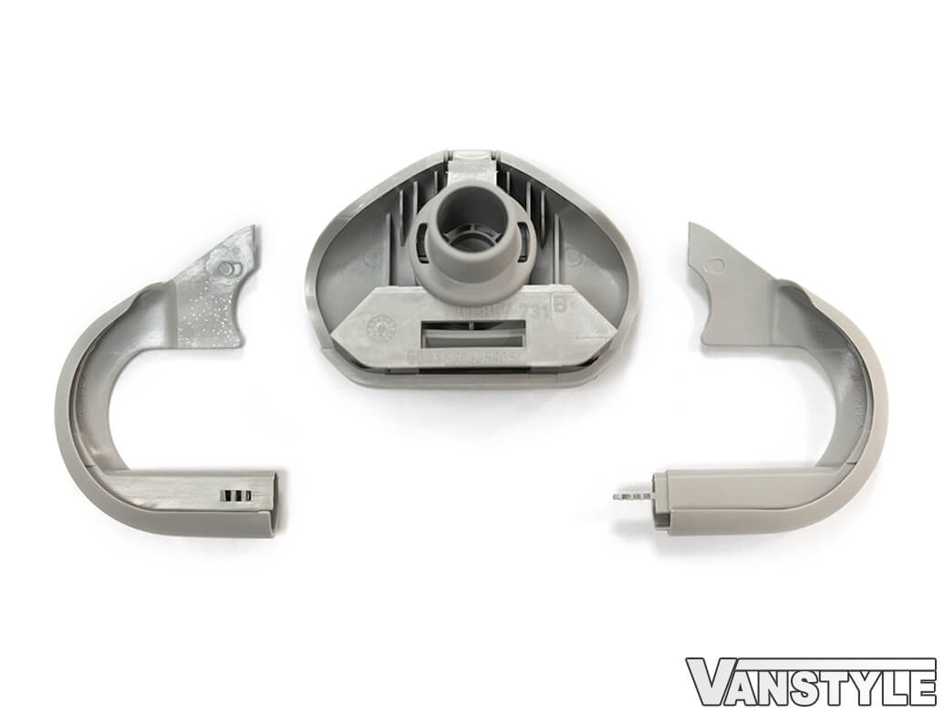 Genuine VW Pearl Grey Seat Belt Cap Cover 3pc - VW T5 T6 - Vanstyle