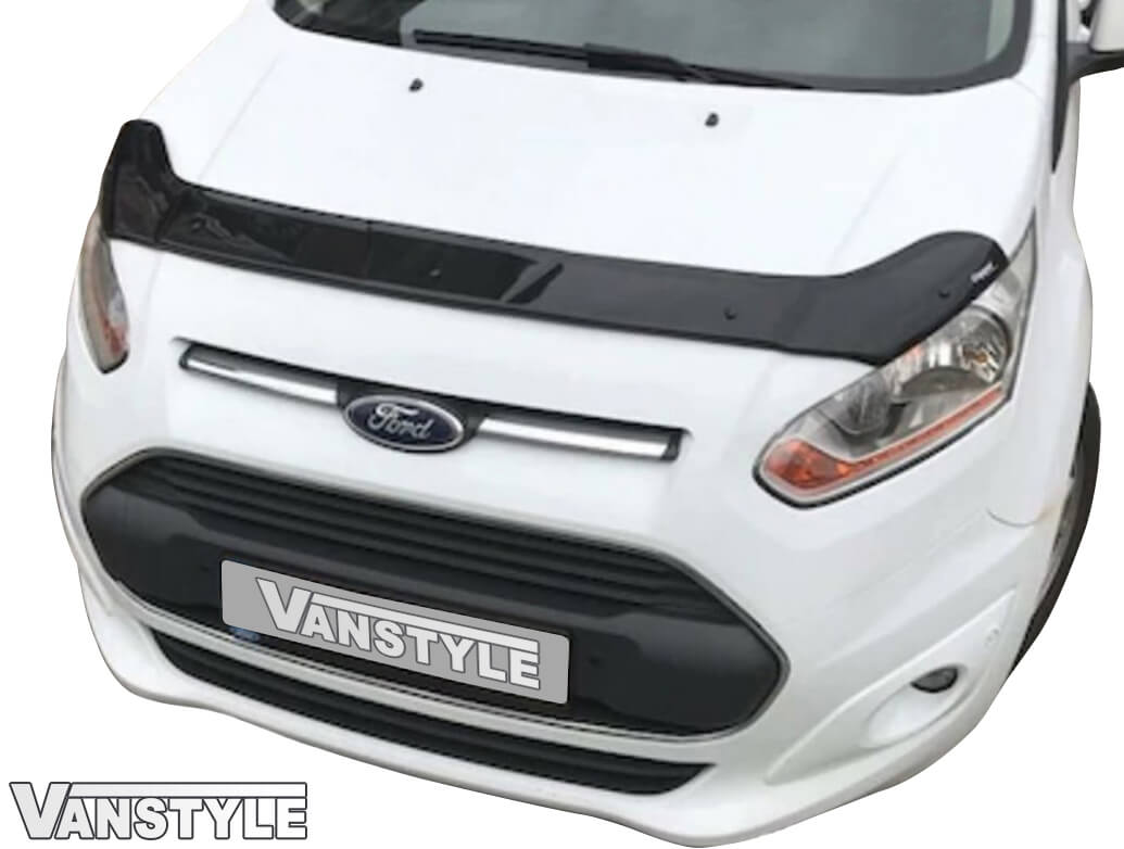 Gloss Black Acrylic Bonnet Deflector - Ford Connect 14 18 - Vanstyle