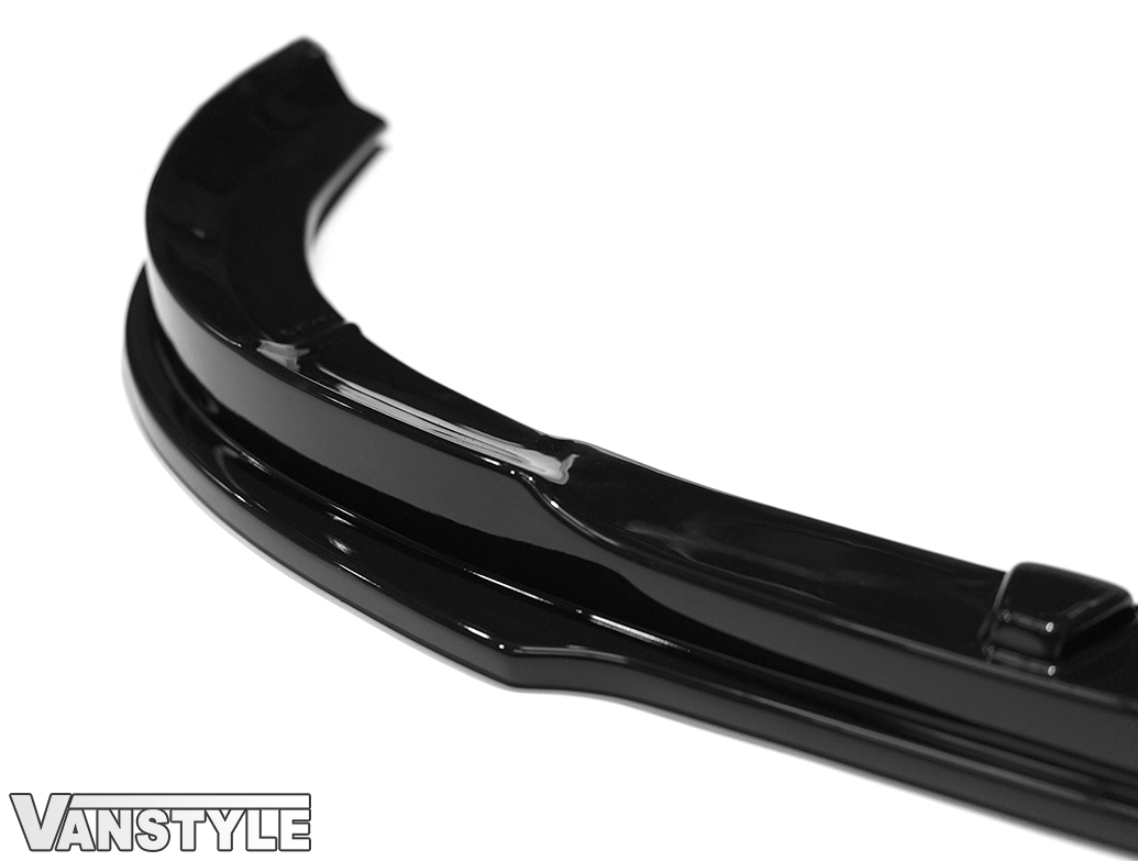 Gloss Black ABS Front Lower Lip Splitter - Transit Mk8 Facelift - Vanstyle