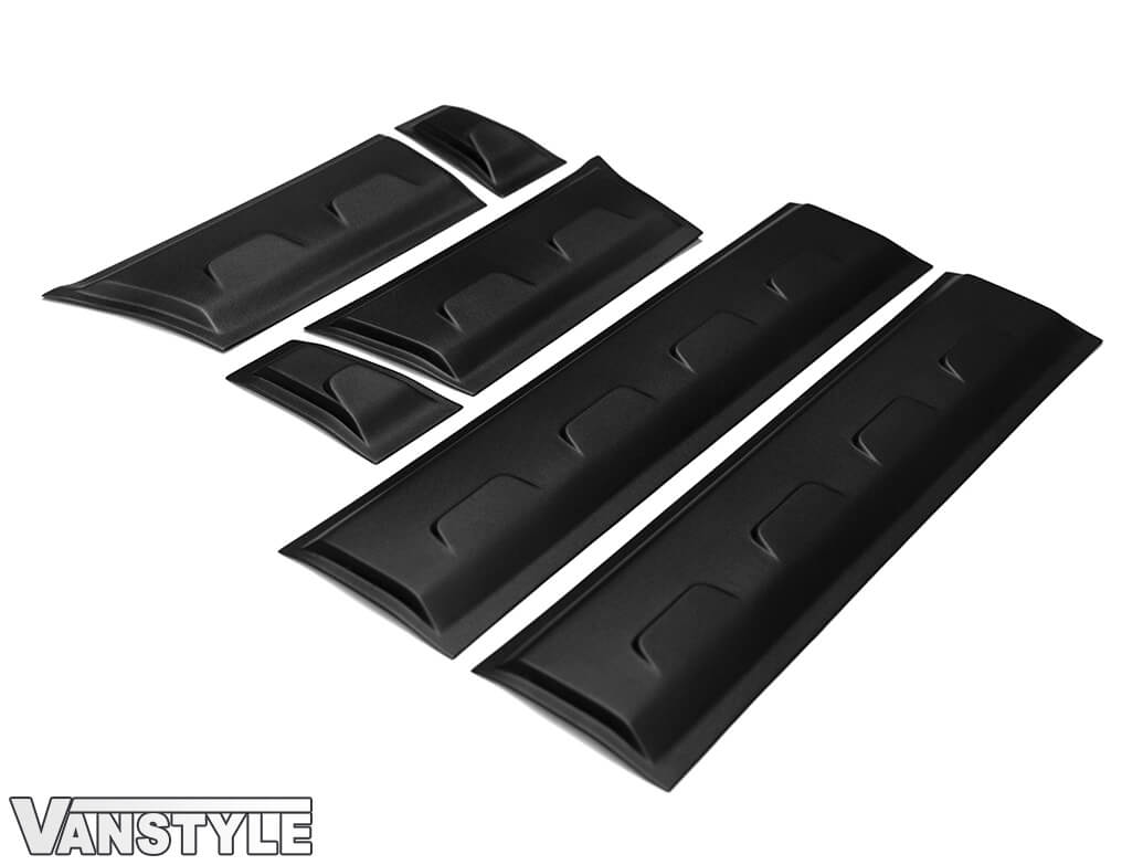 Textured Black Side Body Moulding Protectors - Transit 07 13 L2 - Vanstyle