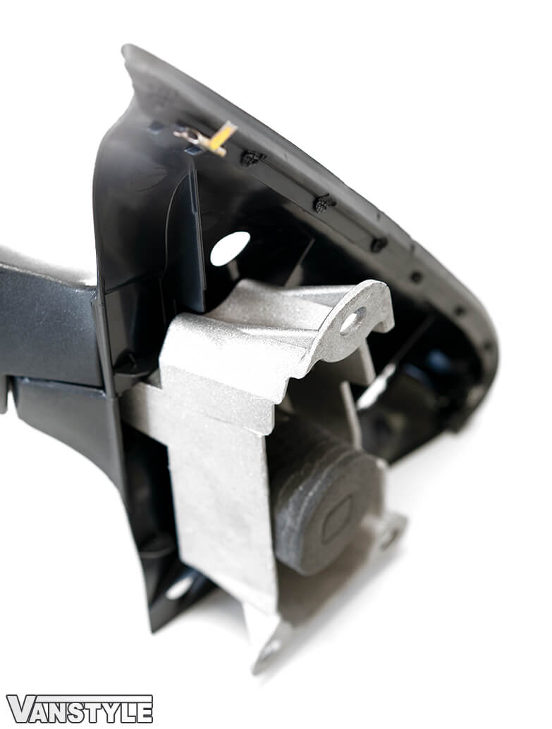 Complete LH SA Wing Mirror in Textured Black - Transit MK6 MK7 - Vanstyle