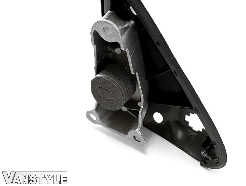 Complete LH SA Wing Mirror in Textured Black - Transit MK6 MK7 - Vanstyle