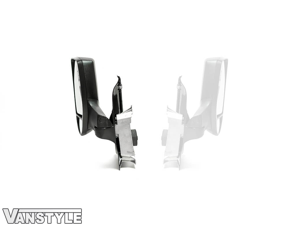 Complete LH SA Wing Mirror in Textured Black - Transit MK6 MK7 - Vanstyle
